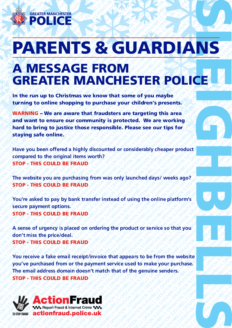 Christmas Anti Fraud Message from GMP - TEMA