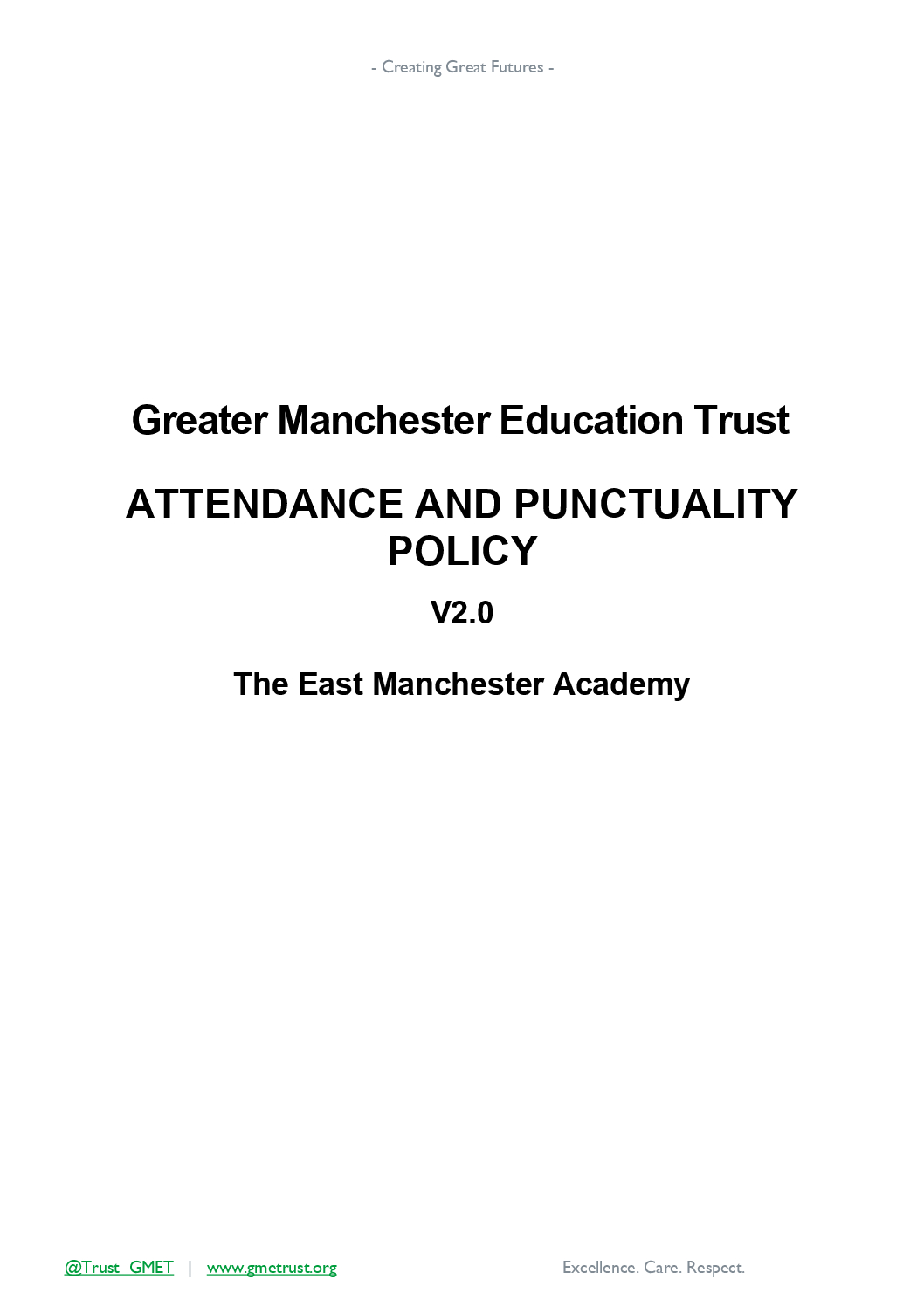 Attendance and Punctuality Policy V2.0 - TEMA